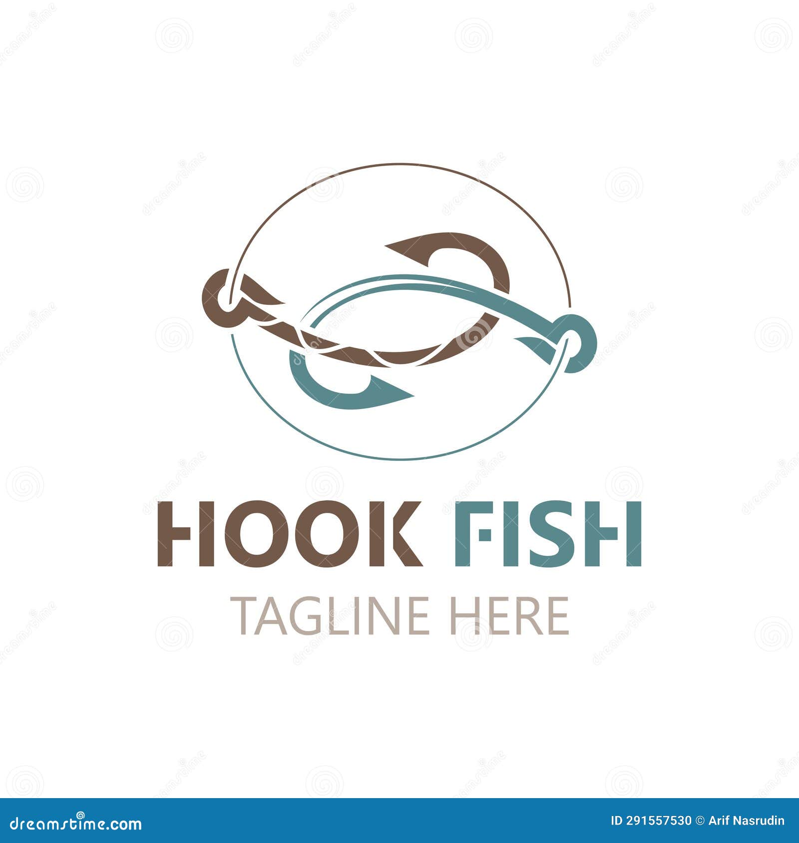 Hook Fishing Logo Simple and Modern Vintage Rustic Vector Design Style ...