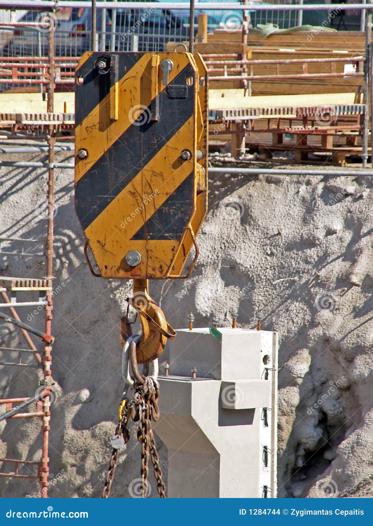 Hook of heavy crane stock photo. Image of steel, gravity - 1284744