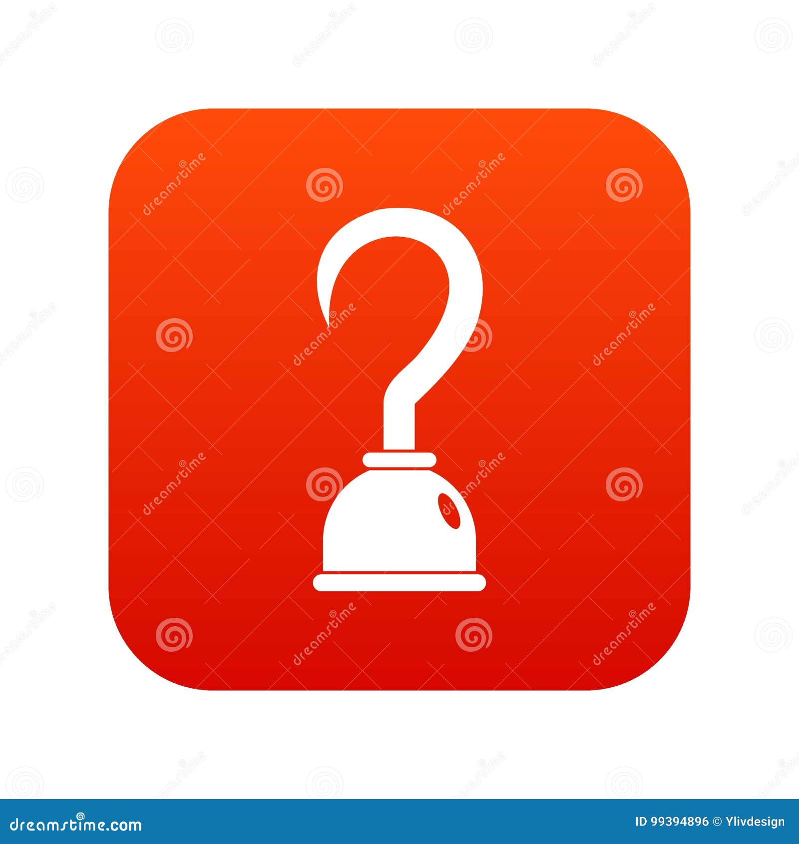 Hook icon digital red stock vector. Illustration of artificial - 99394896