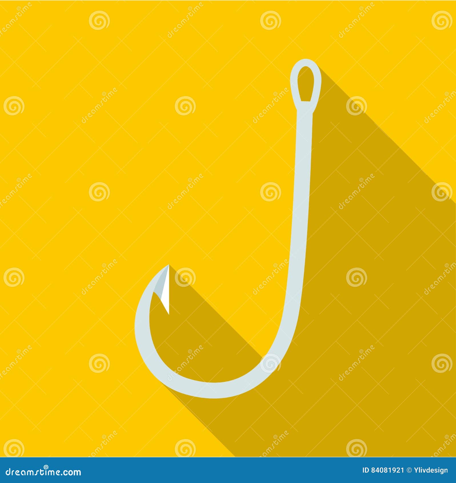 Hook icon, flat style stock vector. Illustration of logo - 84081921