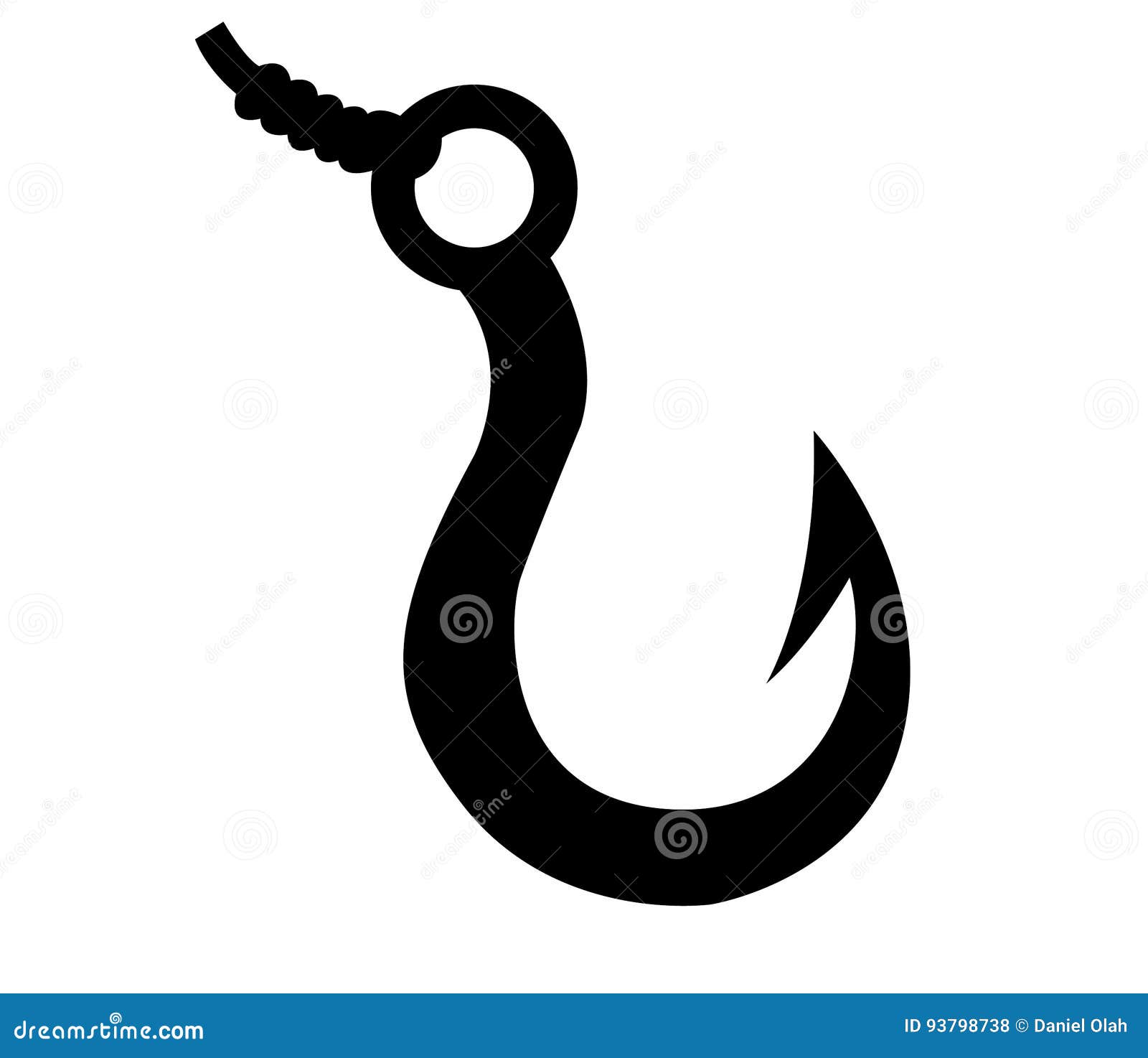 Hook Icon stock vector. Illustration of bait, sharp, icon - 93798738