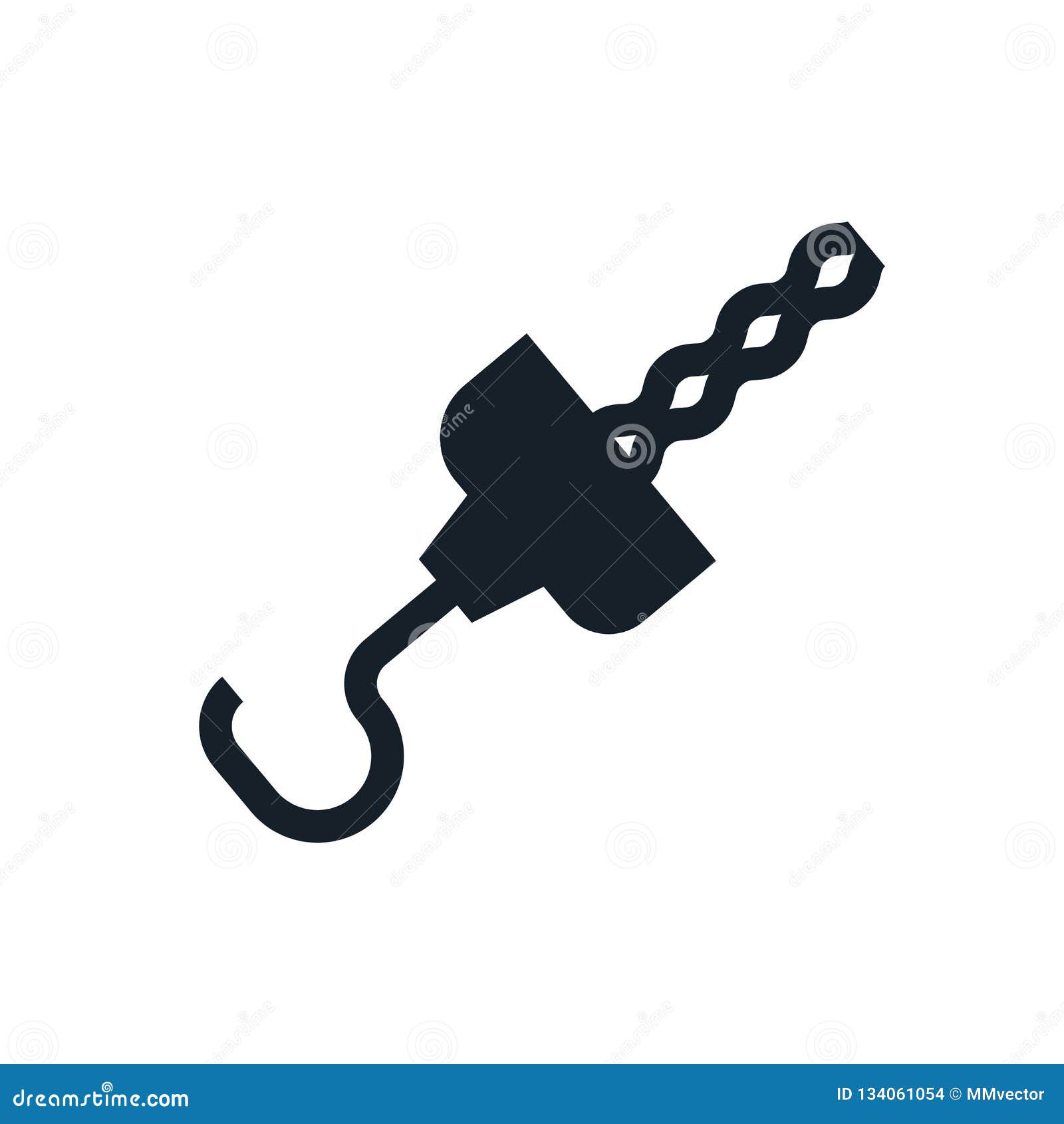 Hook Icon Vector Isolated on White Background, Hook Sign Stock Vector ...