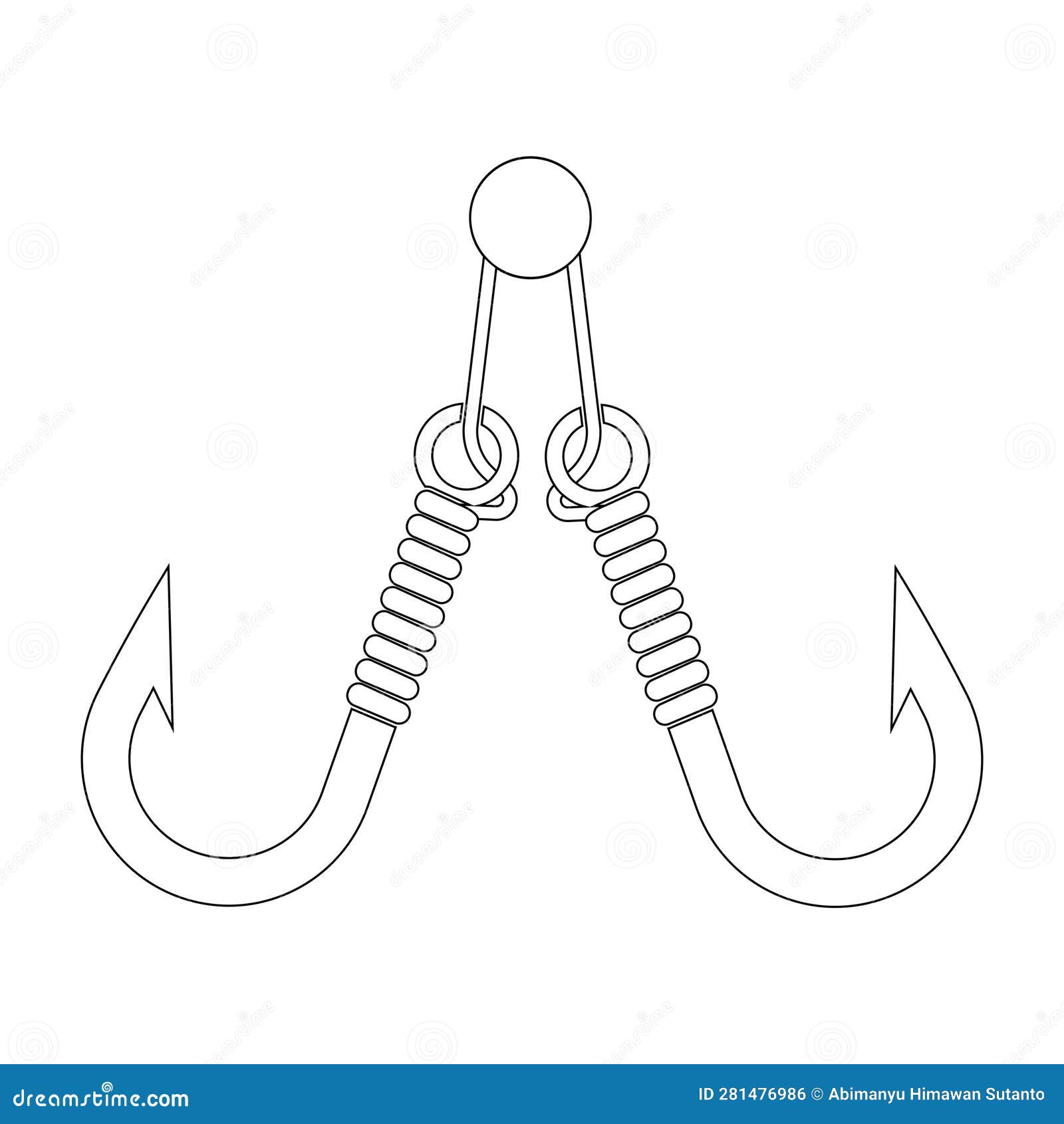 Hook icon vector stock vector. Illustration of water - 281476986
