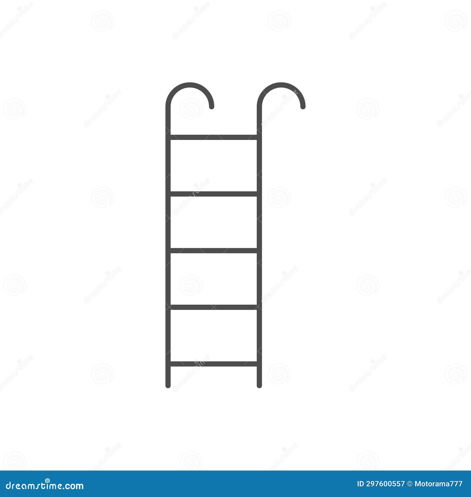 Hook Ladder Line Outline Icon Stock Illustration - Illustration of ...