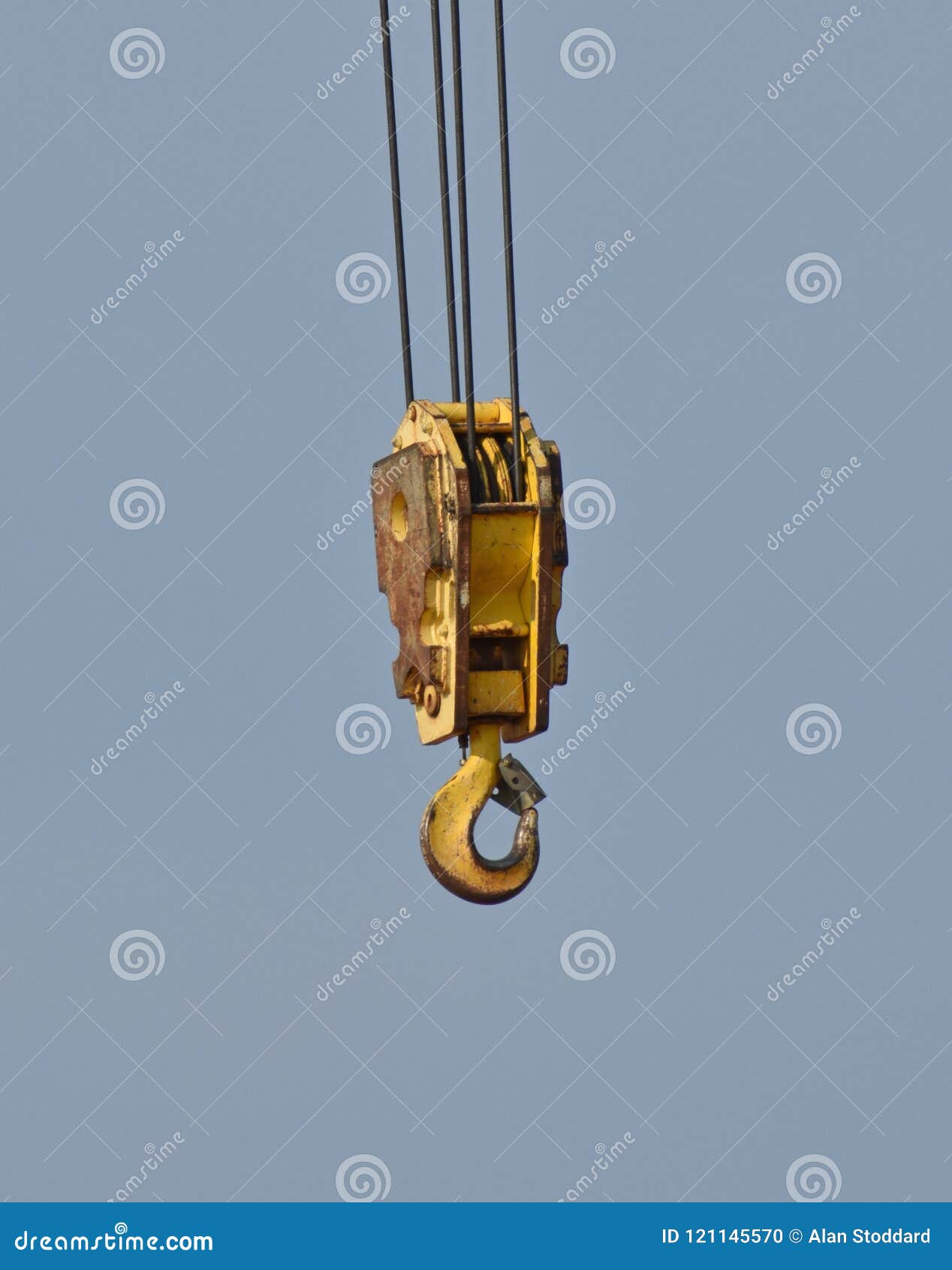 Hook on a large crane stock photo. Image of compound - 121145570