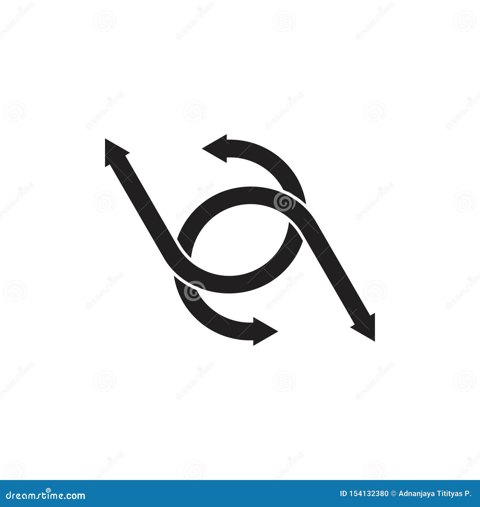 Hook Linked Arrow Symbol Logo Vector Stock Vector - Illustration of ...