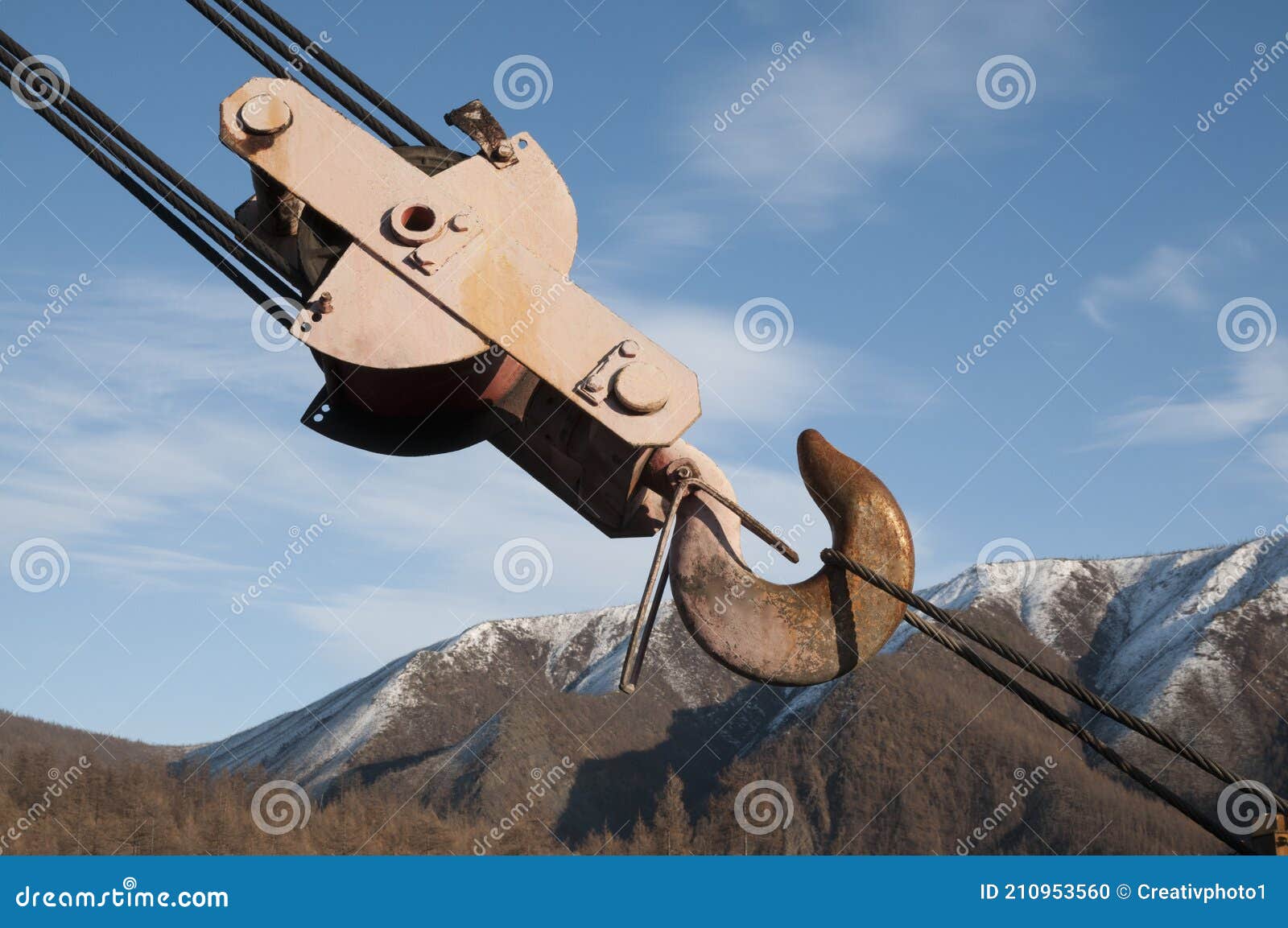 Hook from mobile crane stock photo. Image of site, equipment - 210953560