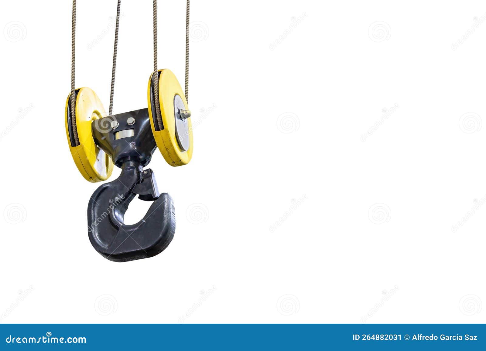 Hook of an Overhead Crane Isolated on White Background with Space for ...