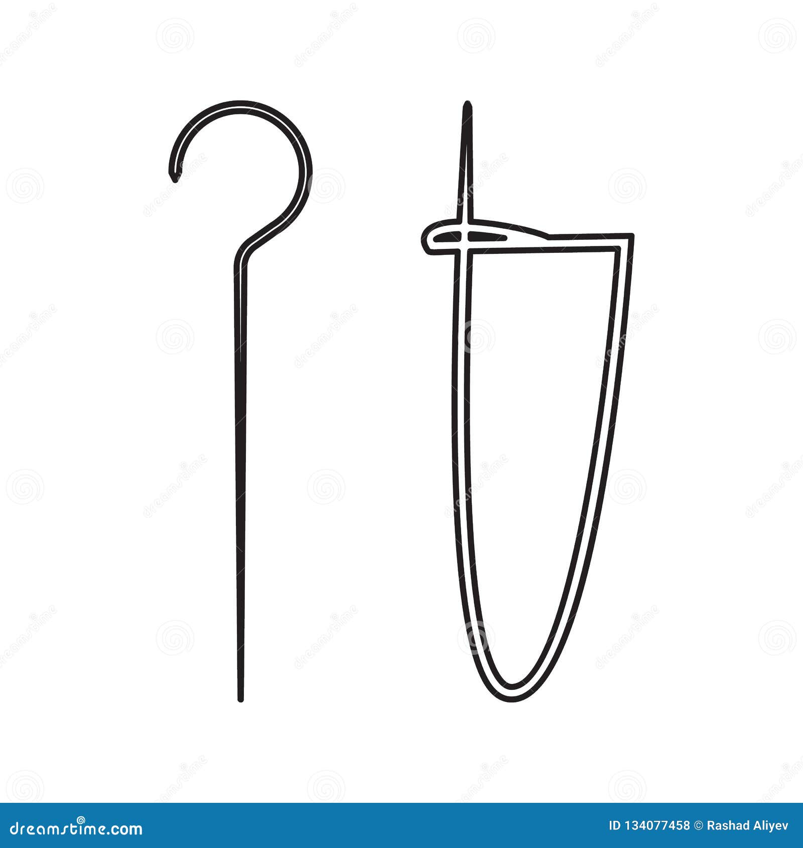 Hook Pin Icon. Element of Cyber Security for Mobile Concept and Web ...