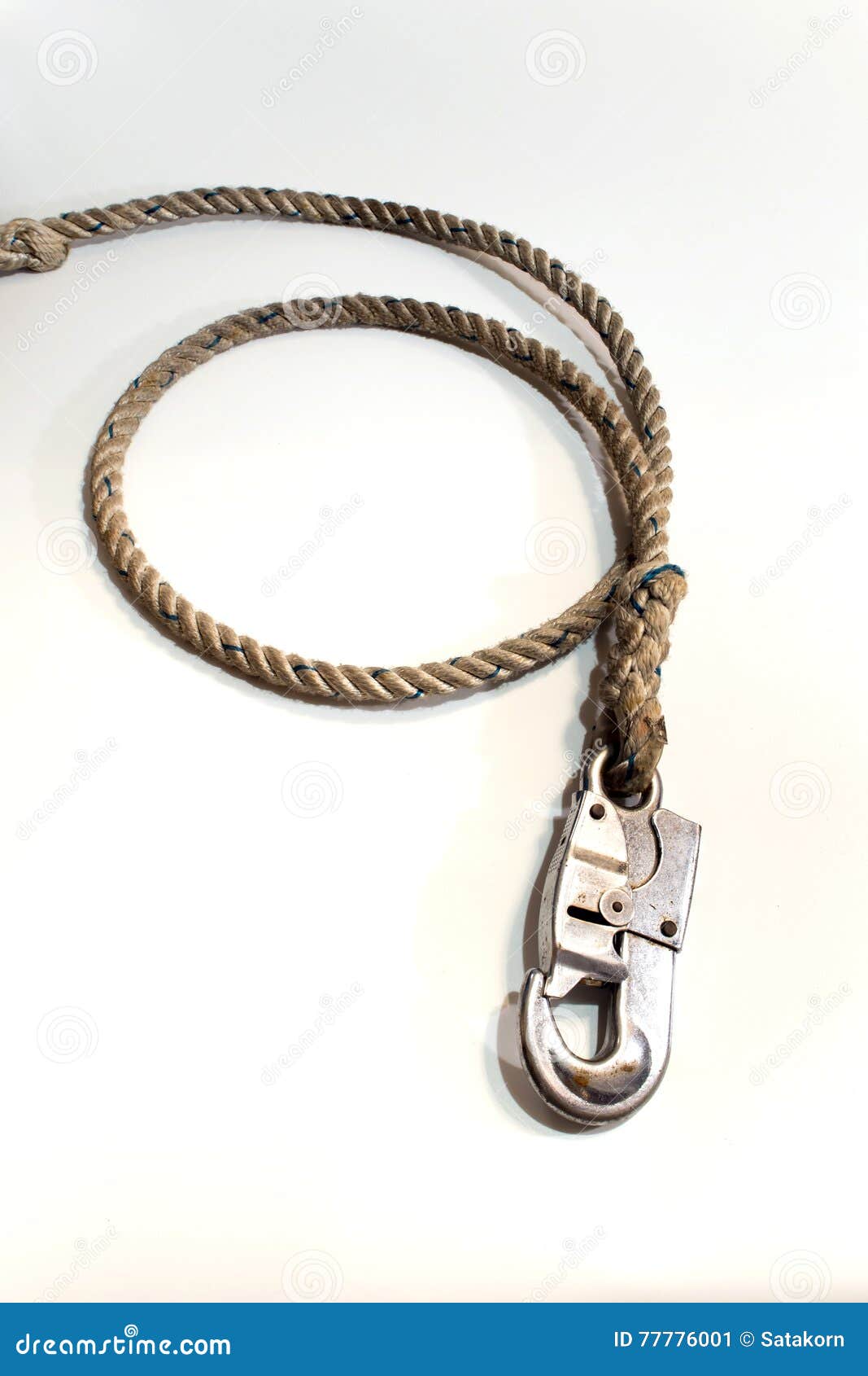 Hook and Rope of Safety Equipment Stock Image - Image of equipment ...