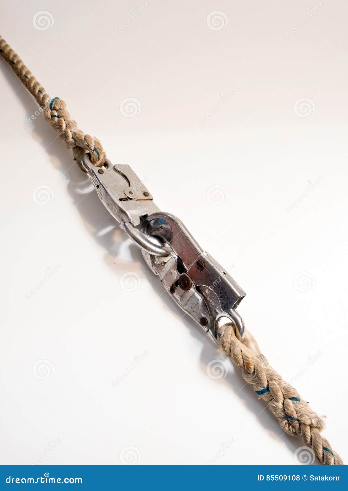 Hook and Rope of Safety Equipment Stock Photo - Image of safety, rope ...