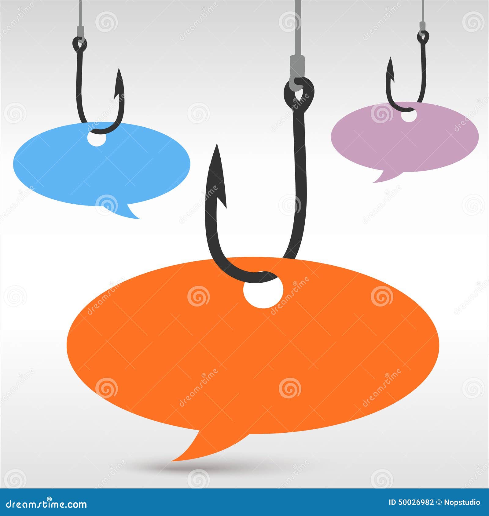 Hook with speech bubble stock vector. Illustration of cute - 50026982
