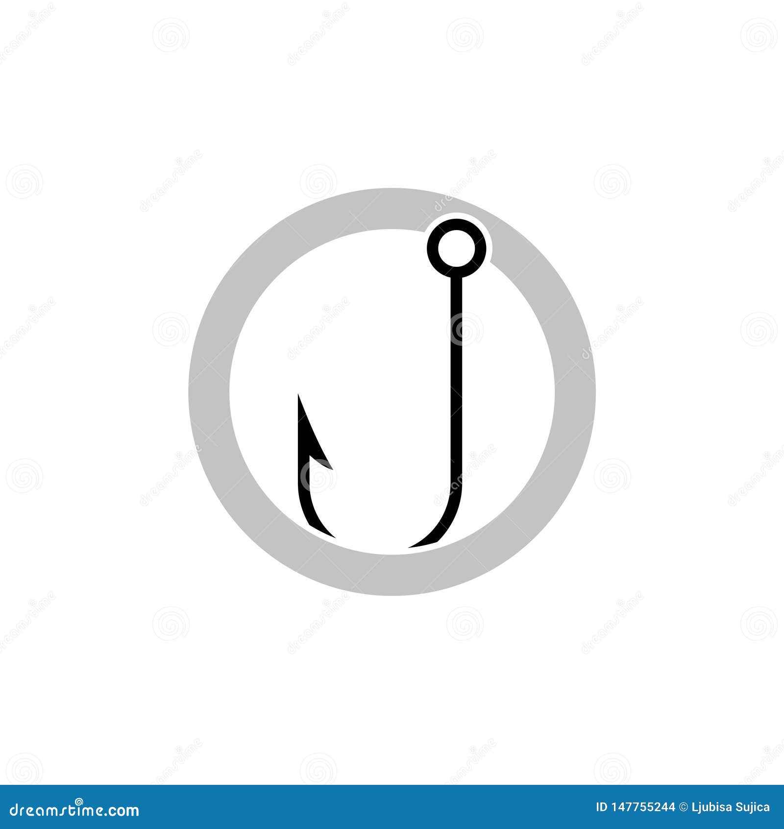 Hook symbol and logo icon stock illustration. Illustration of barb ...