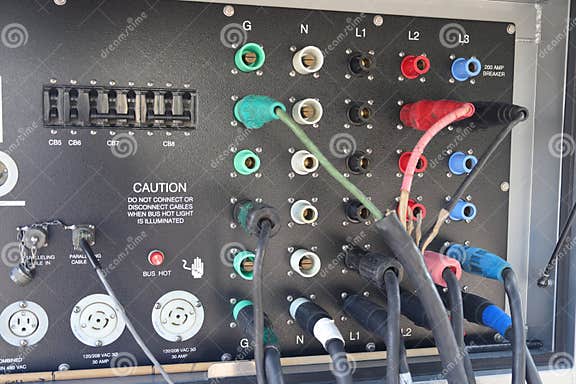 Diesel Power Generator Connection Panel Stock Image - Image of current ...