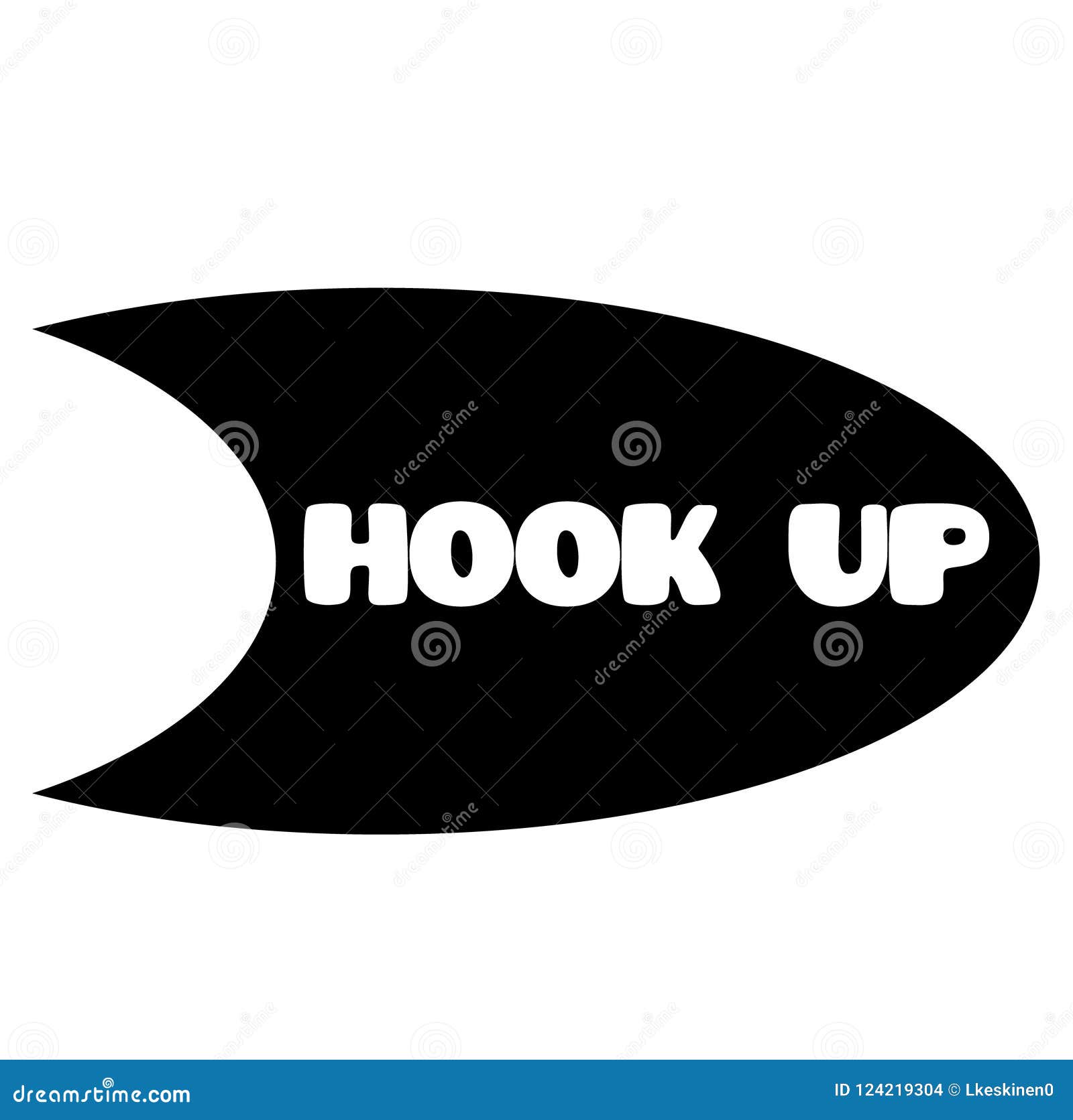 Hook up stamp on white stock vector. Illustration of hook - 124219304