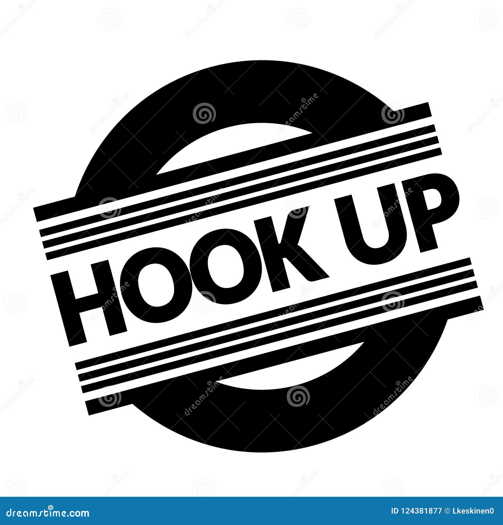 Hook up stamp on white stock vector. Illustration of unite - 124381877