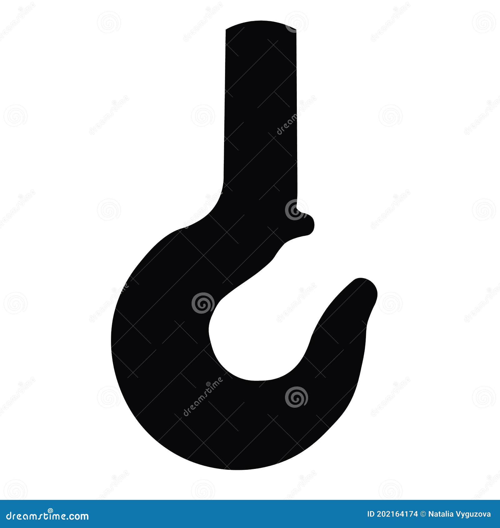 Large Lifting Hook for Load. Stock Vector - Illustration of imagen ...