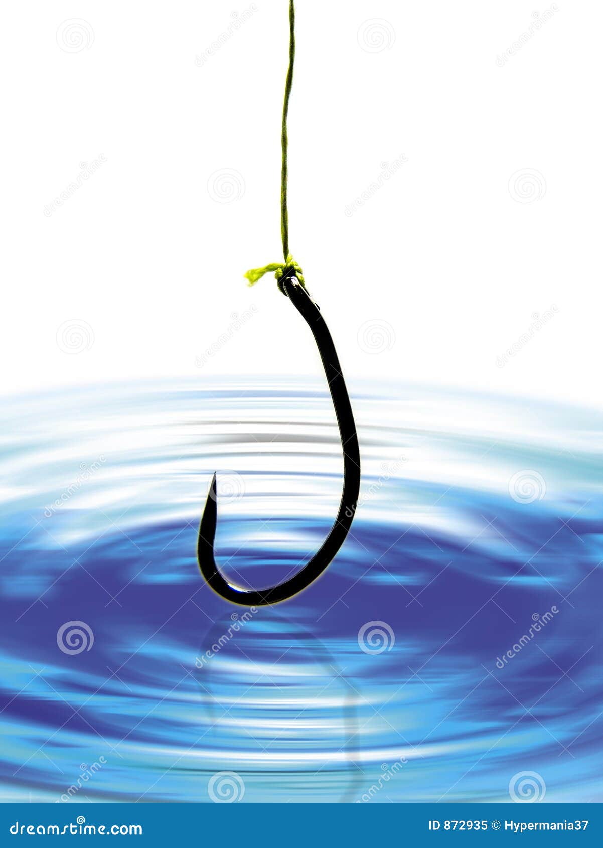 Hook on water surface stock illustration. Illustration of line - 872935