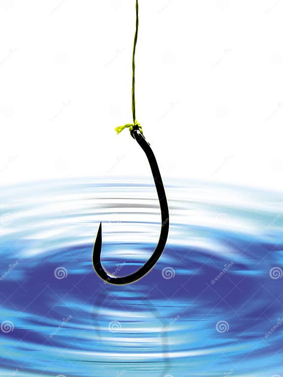 Hook on water surface stock illustration. Illustration of line - 872935