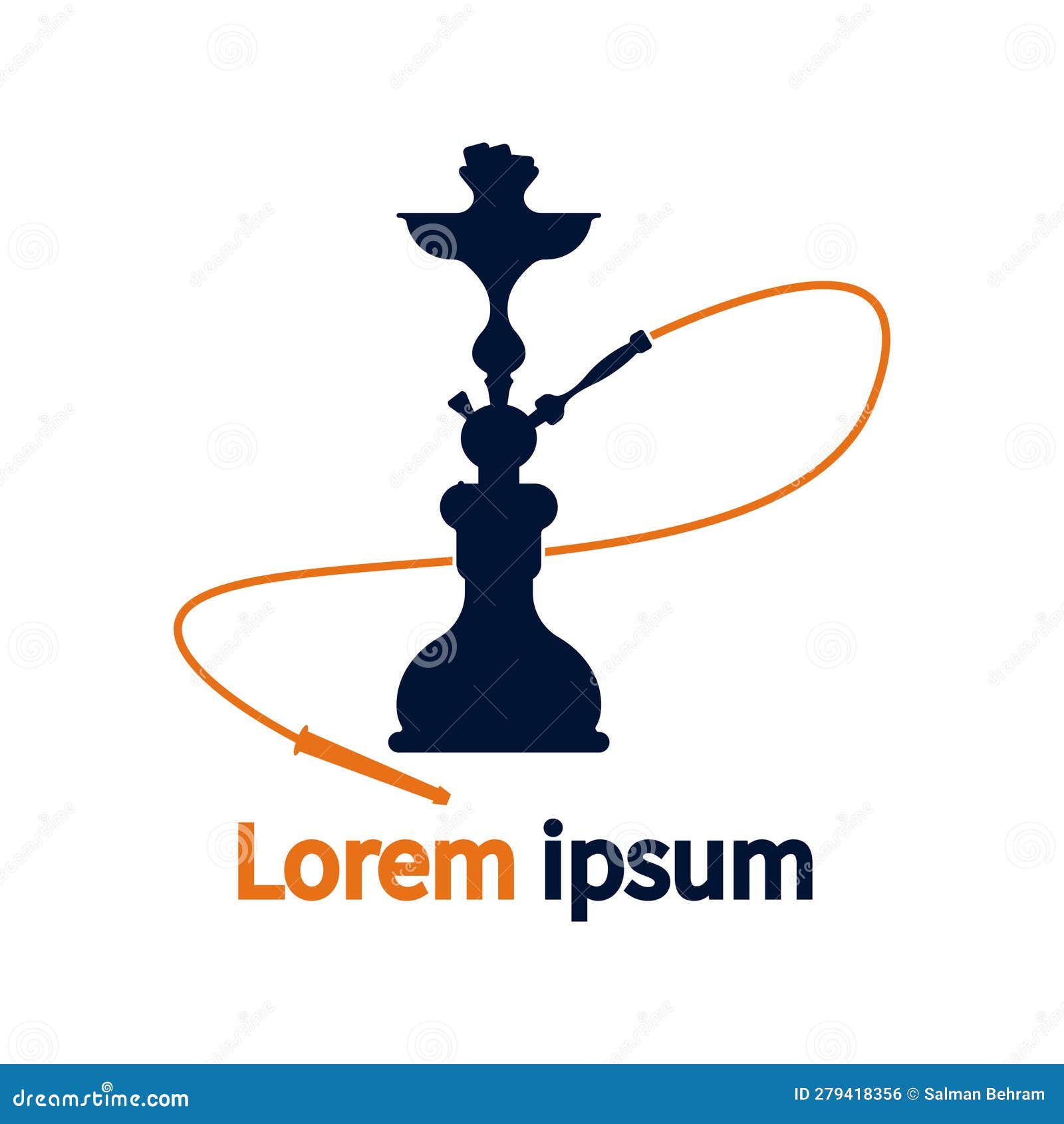 Hookah Arabian Shisha Design Branch Logo Vector Illustration Stock ...