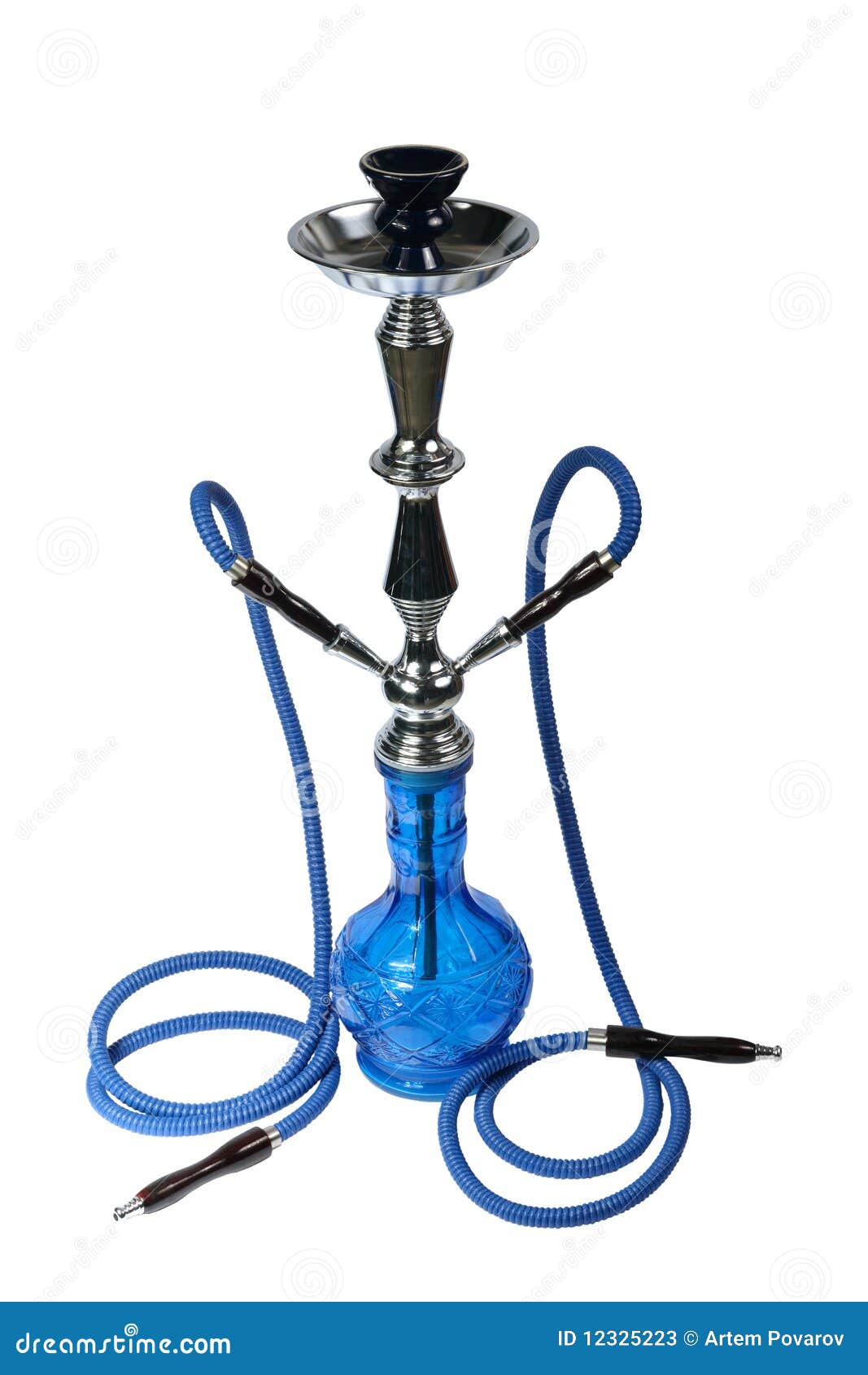 Hookah azul_1 imagen de archivo. Imagen de charcoal, inhalation - 12325223