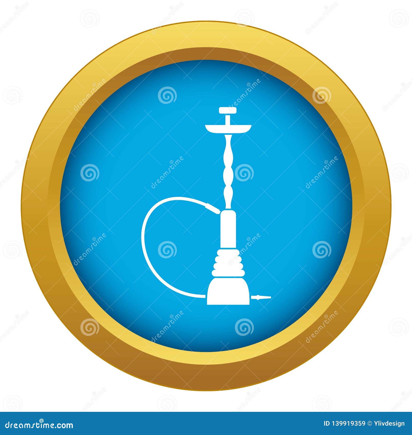 Hookah Icon Blue Vector Isolated Stock Vector - Illustration of ...