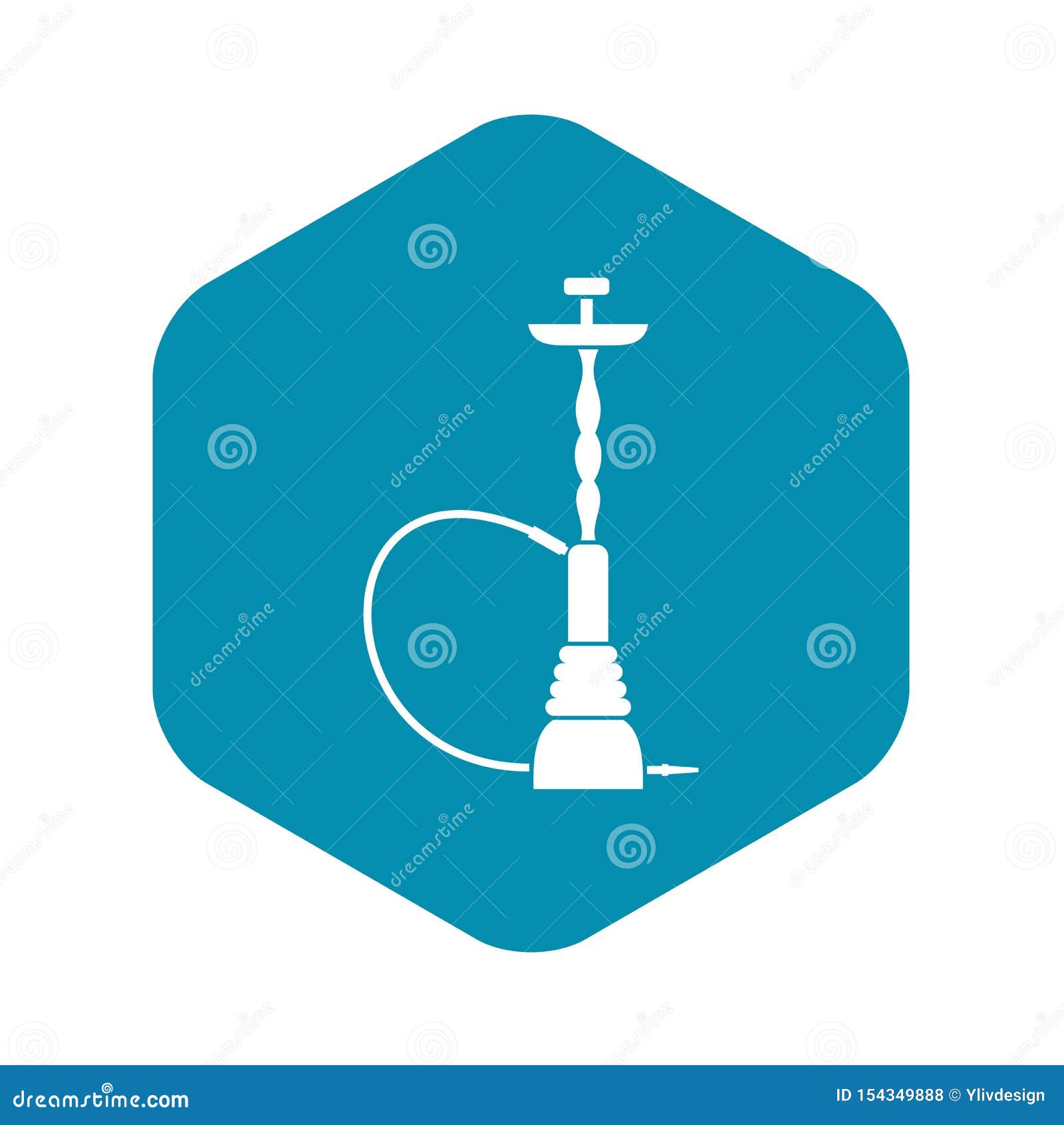 Hookah icon, simple style stock vector. Illustration of arabic - 154349888