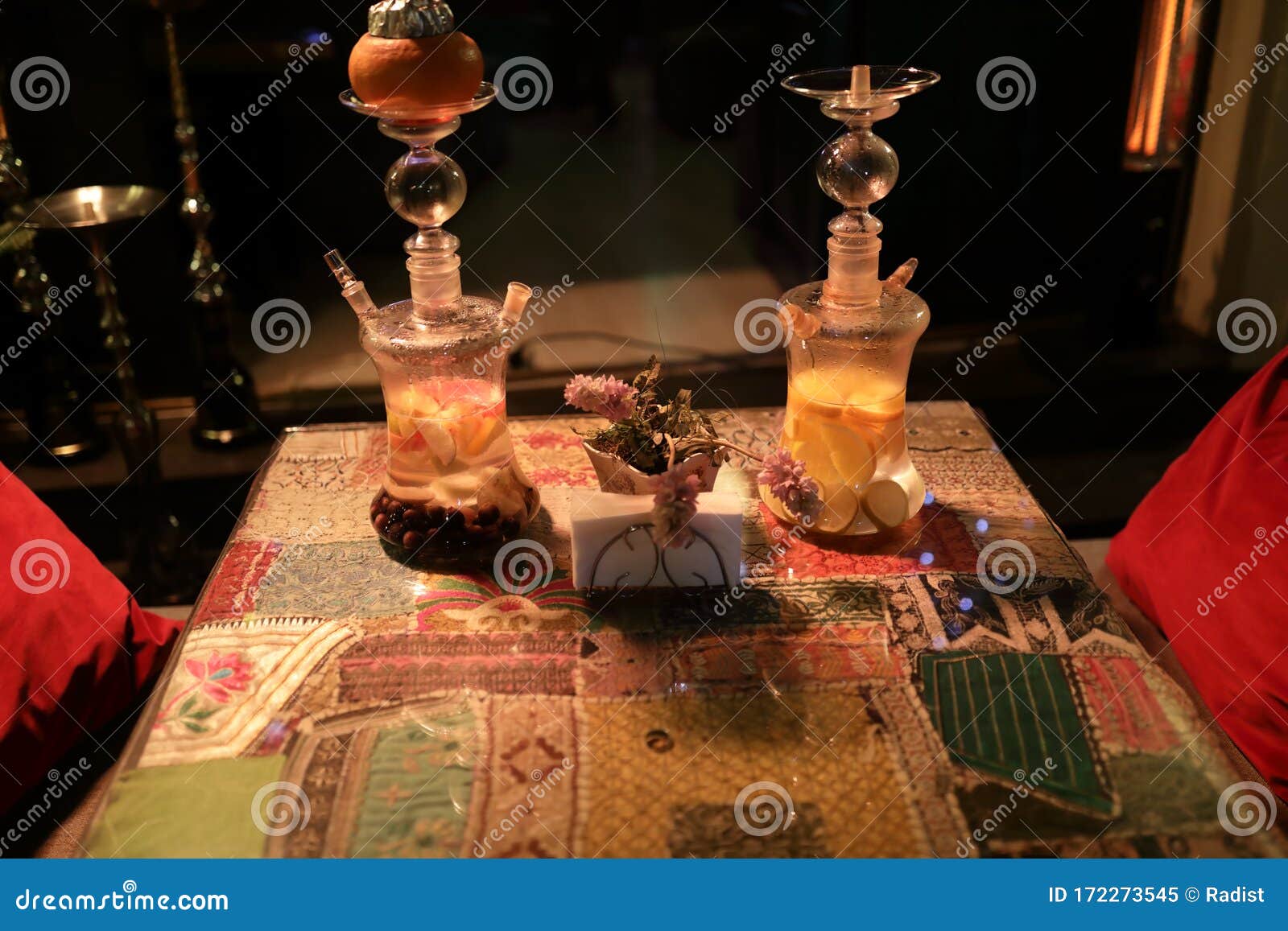 Hookah interior at night stock image. Image of lounge - 172273545