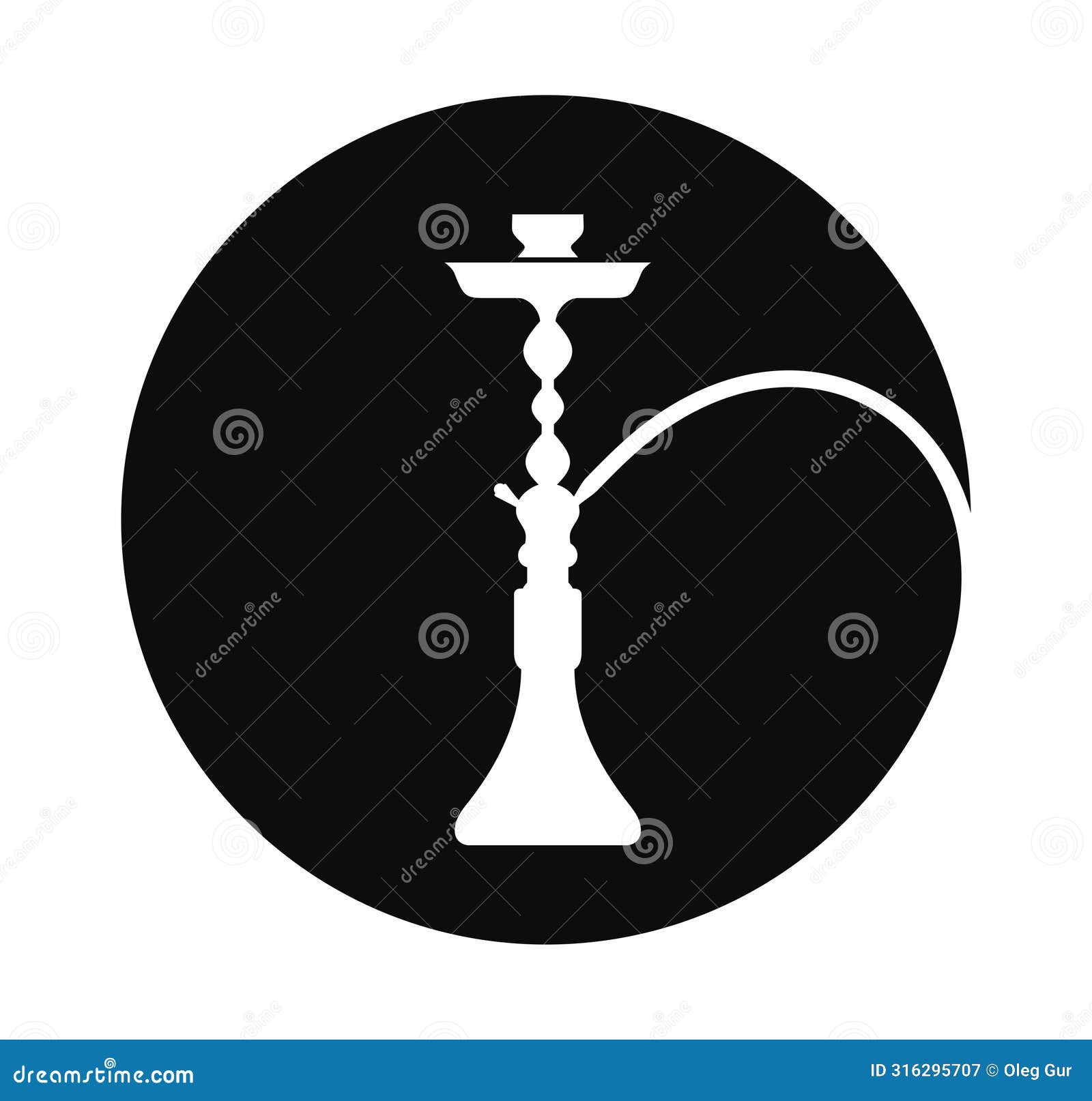 Hookah Logo. Isolated Hookah on White Background Stock Vector ...