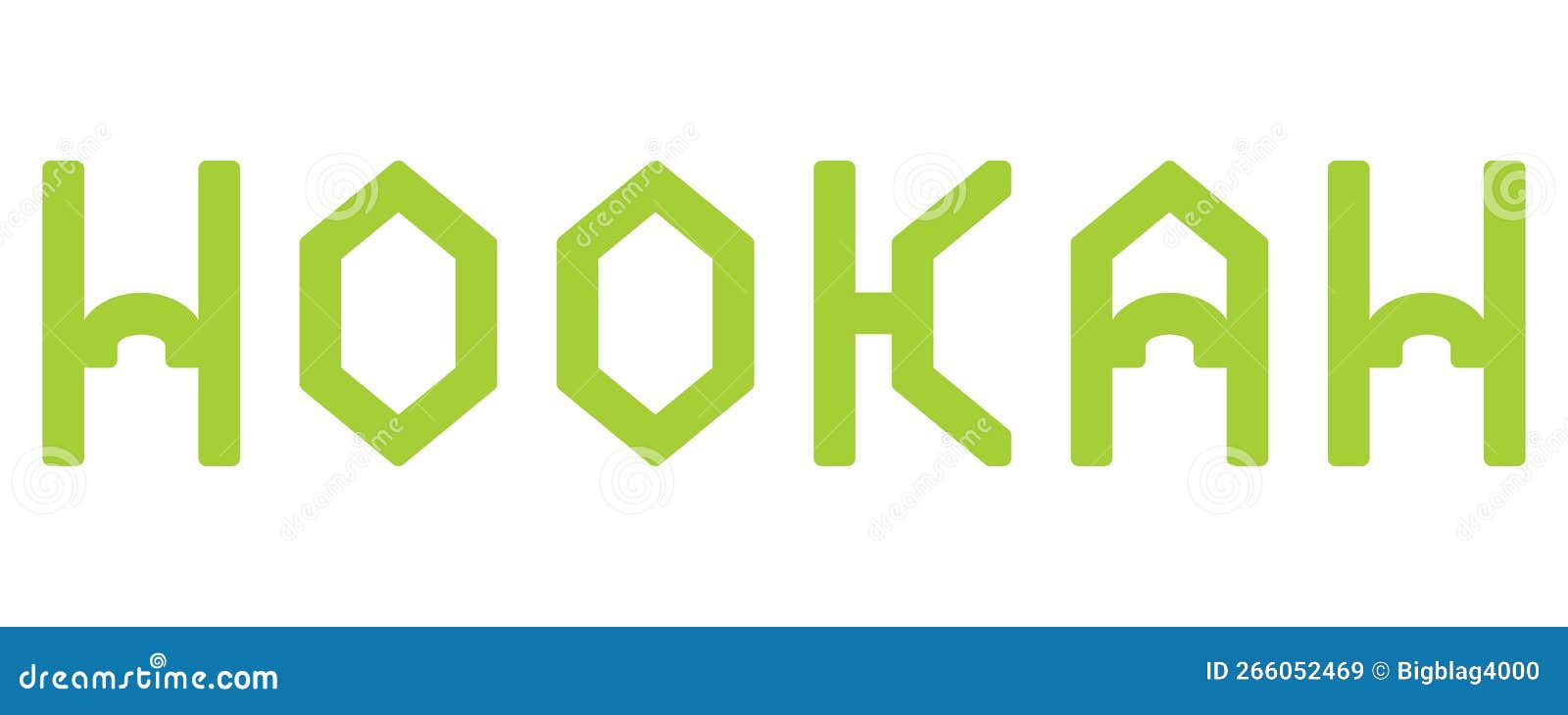 Hookah Logo Template.Vector Custom Lettering. Stock Illustration ...