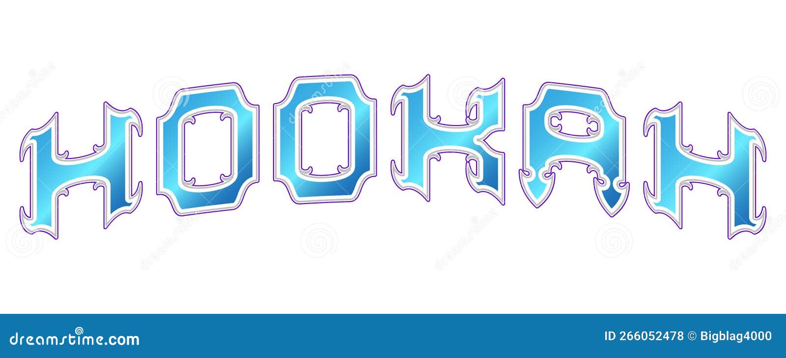 Hookah Logo Template.Vector Custom Lettering. Stock Illustration ...