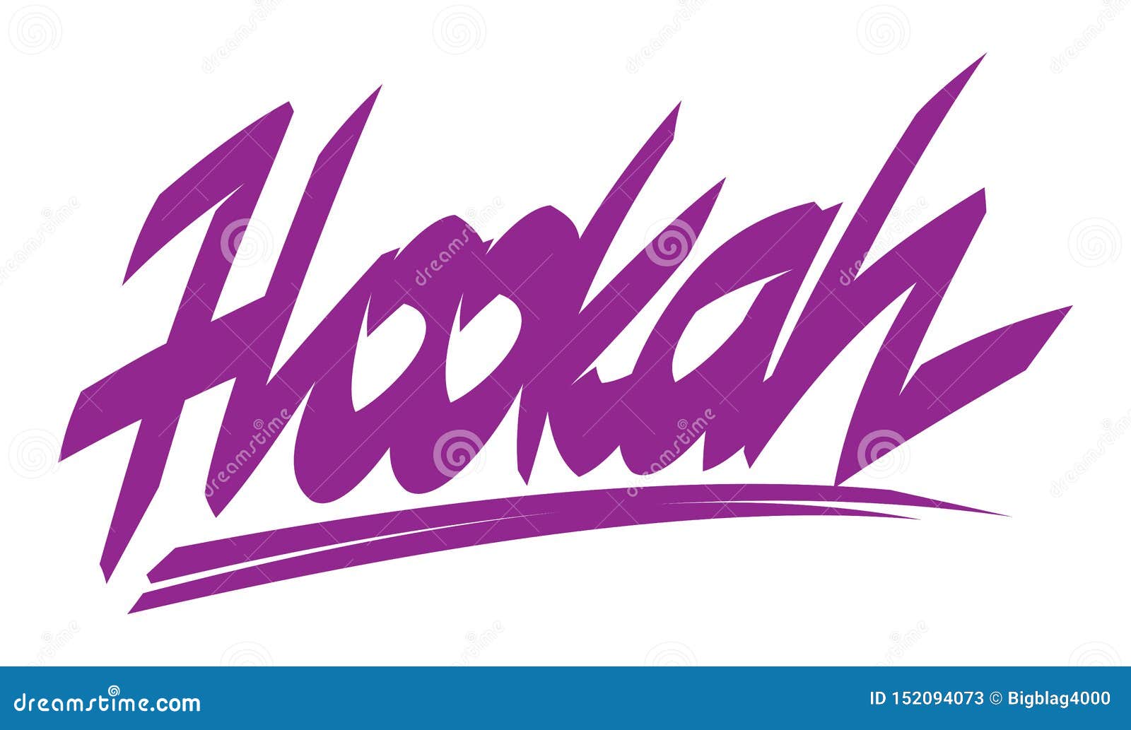 Hookah Logo.Vector Hand-drawnlettering Stock Vector - Illustration of ...