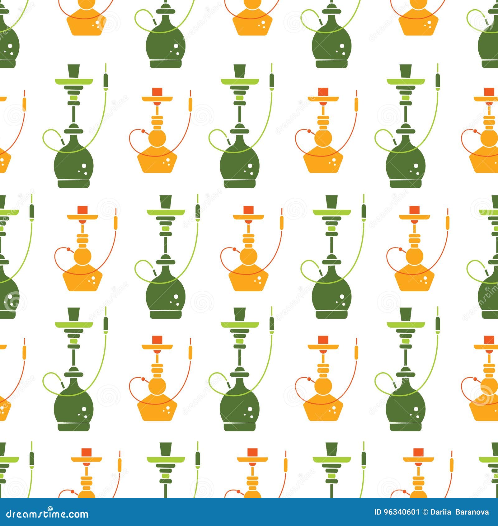 Hookah seamless pattern stock vector. Illustration of hookah - 96340601