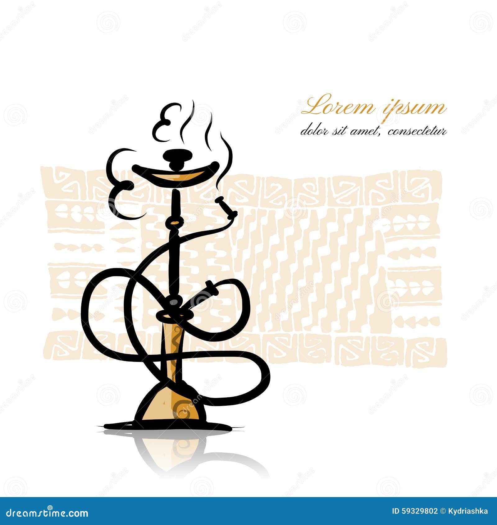 Hookah Sketch for Your Design Stock Vector - Illustration of east ...