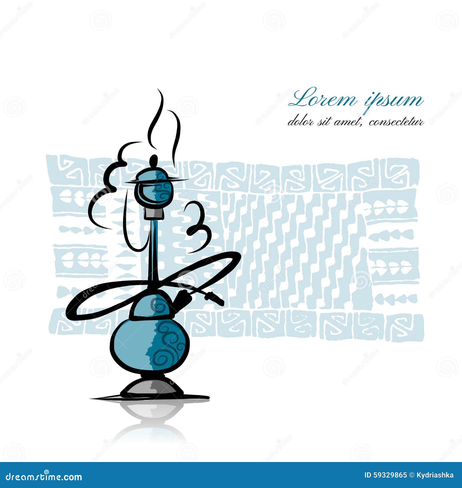 Hookah Sketch for Your Design Stock Vector - Illustration of persian ...