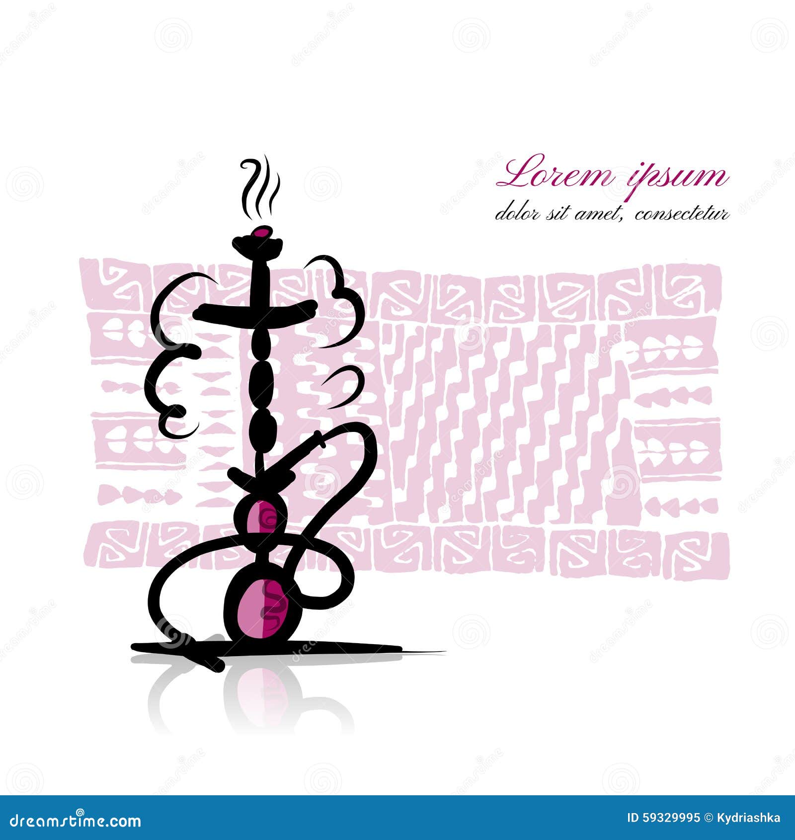 Hookah Sketch for Your Design Stock Vector - Illustration of decorative ...