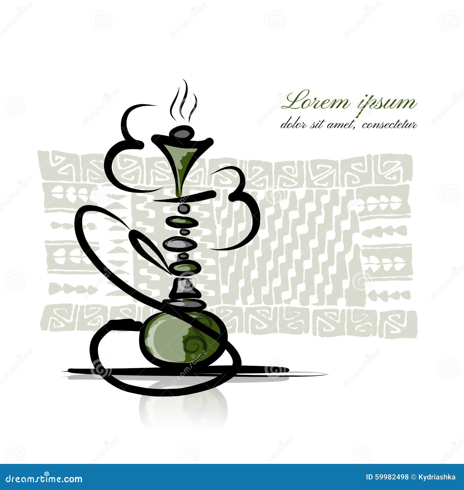Hookah Sketch for Your Design Stock Vector - Illustration of exotic ...