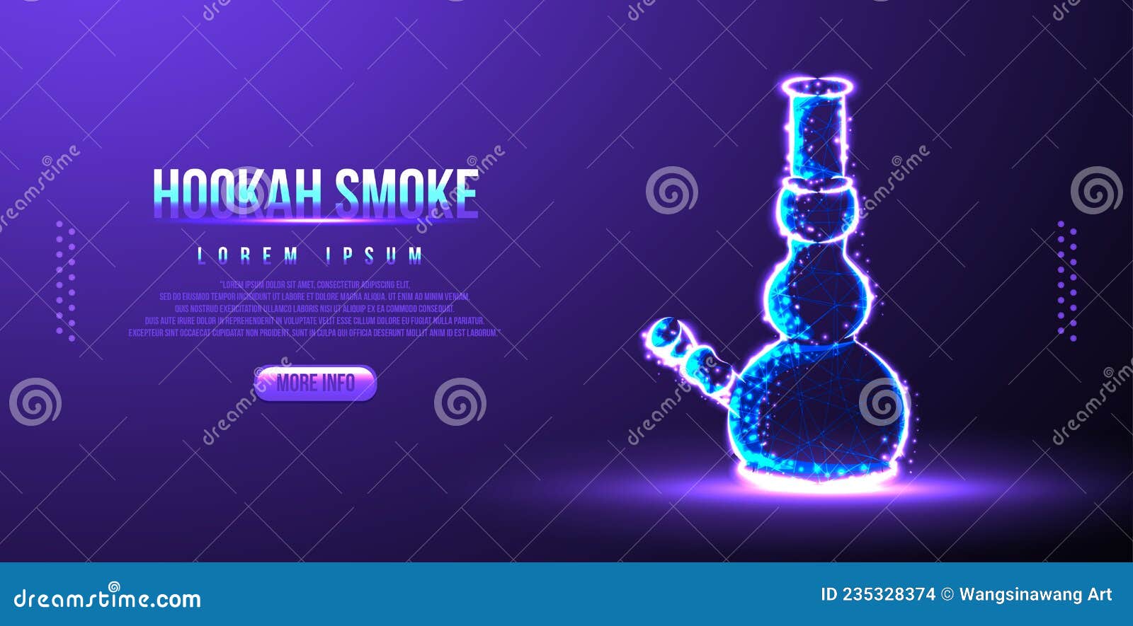 Hookah Smoke Low Poly Wireframe Mesh Stock Vector - Illustration of ...