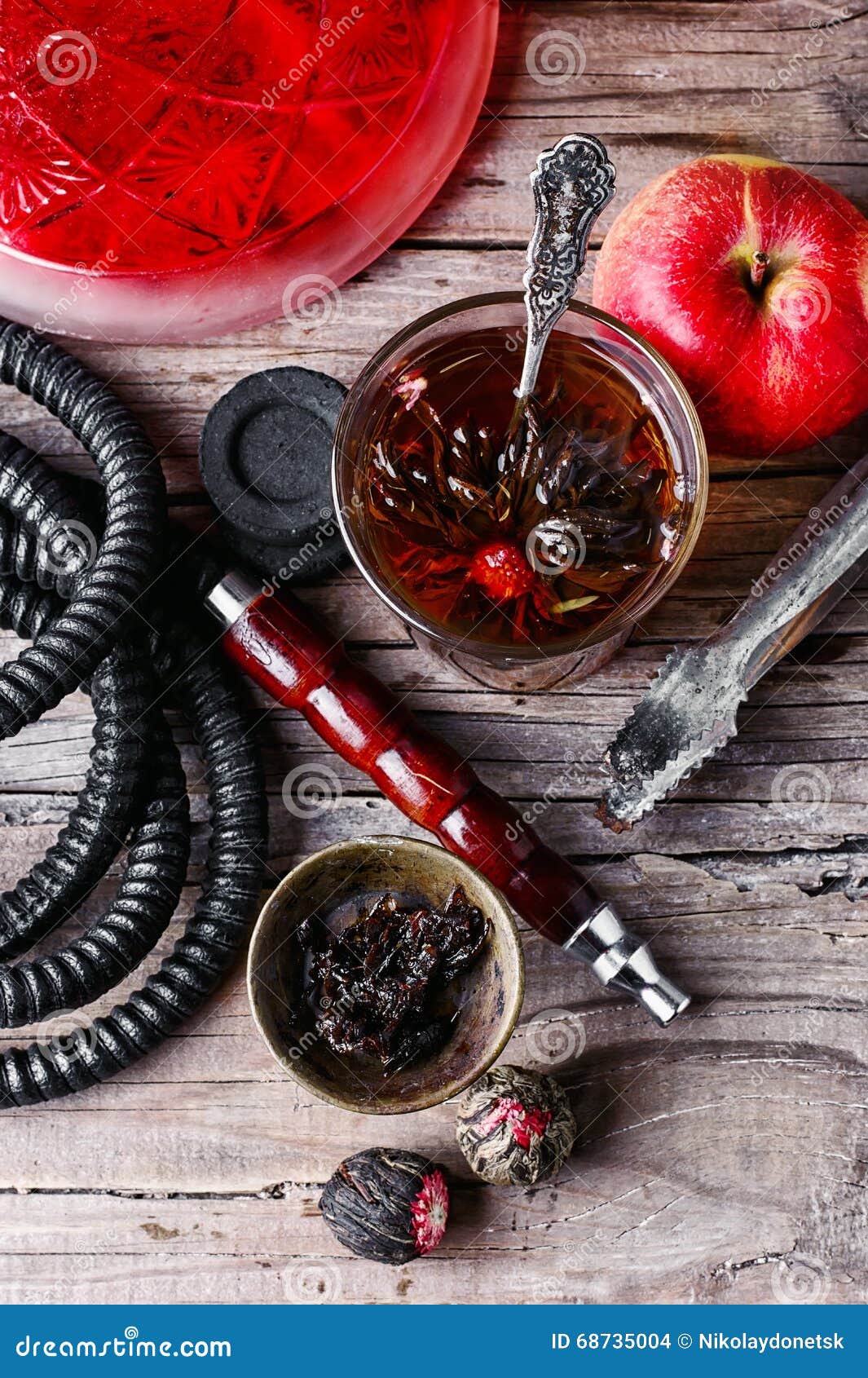 Hookah and tea stock photo. Image of arab, herbal, pipe - 68735004
