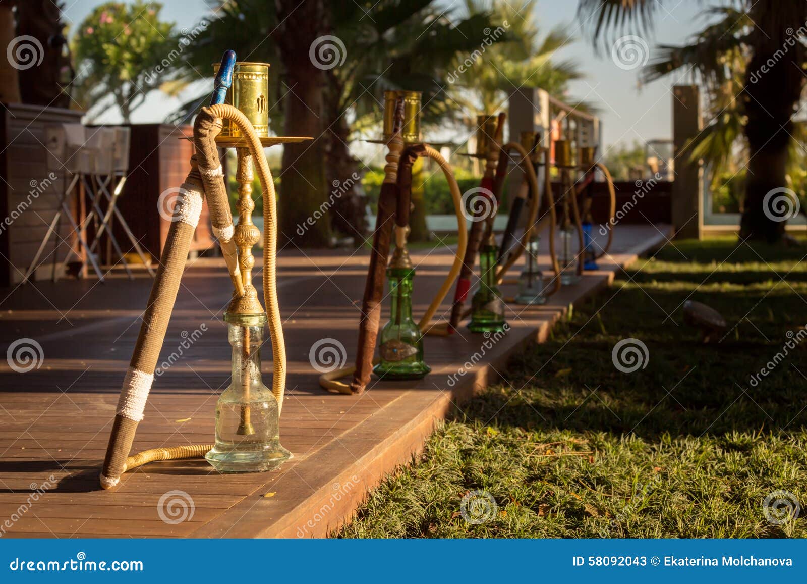 Hookah, Traditional Arabic Waterpipe, in the Arabic Restaurant Stock ...