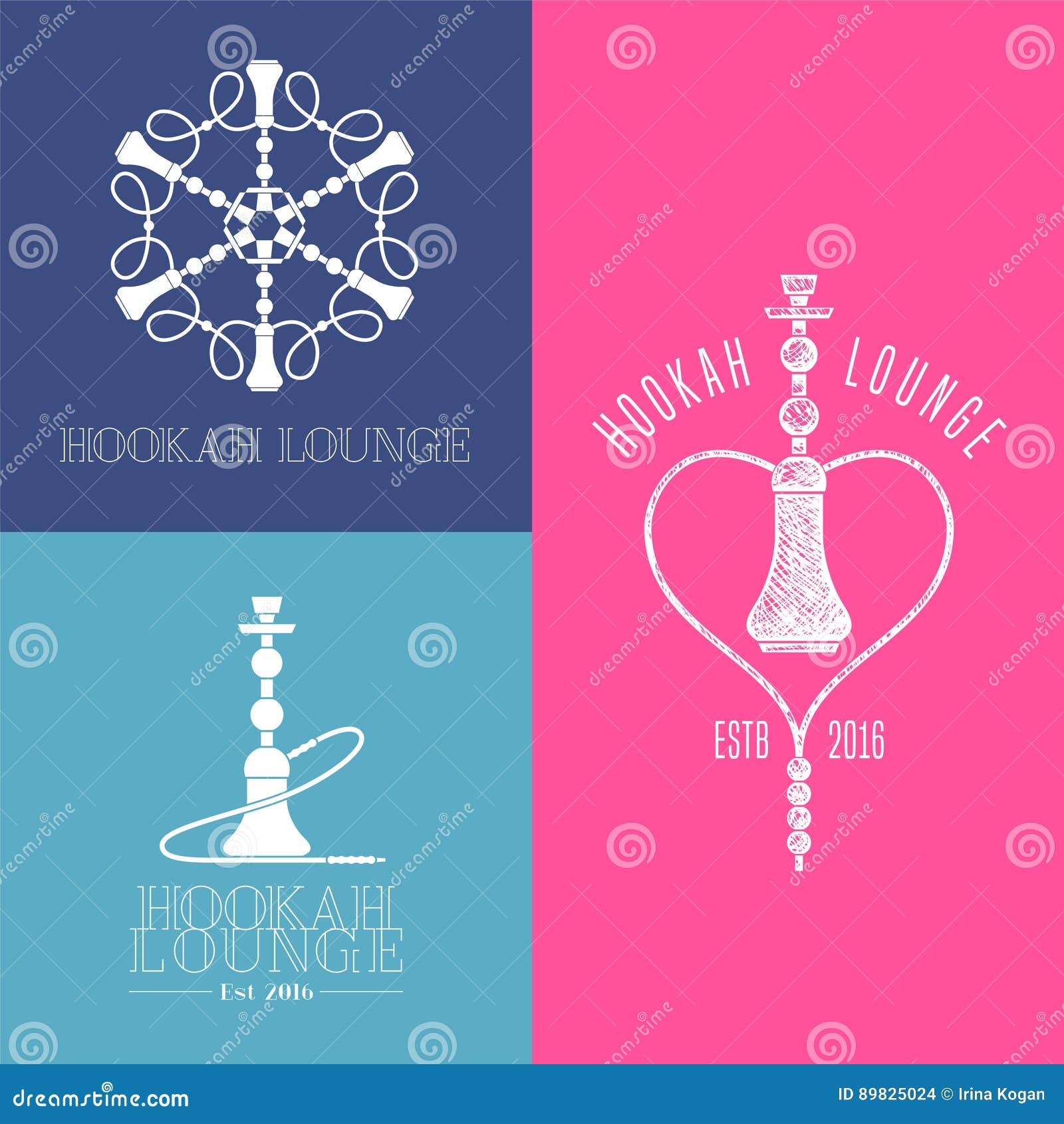 Hookah vector logo stock vector. Illustration of badge - 89825024