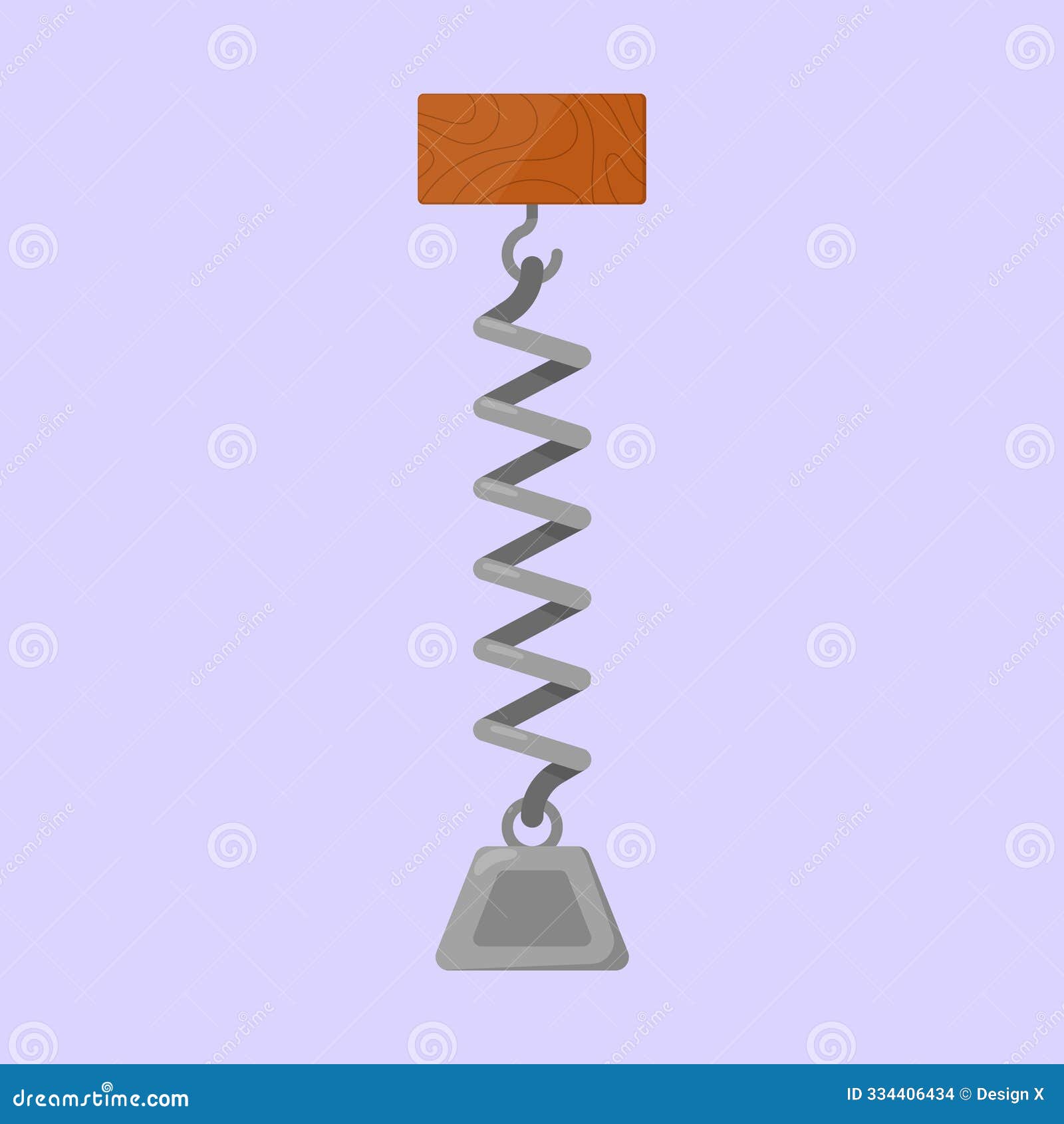 Hooke S Law Vector Icon. Physics Spring Experiment Vector Stock Vector ...