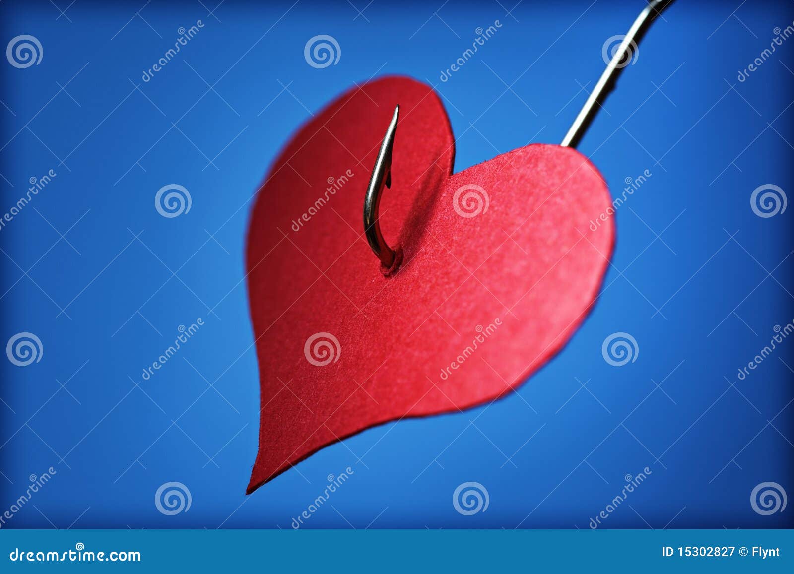 Hooked on love stock image. Image of pierced, love, broken - 15302827