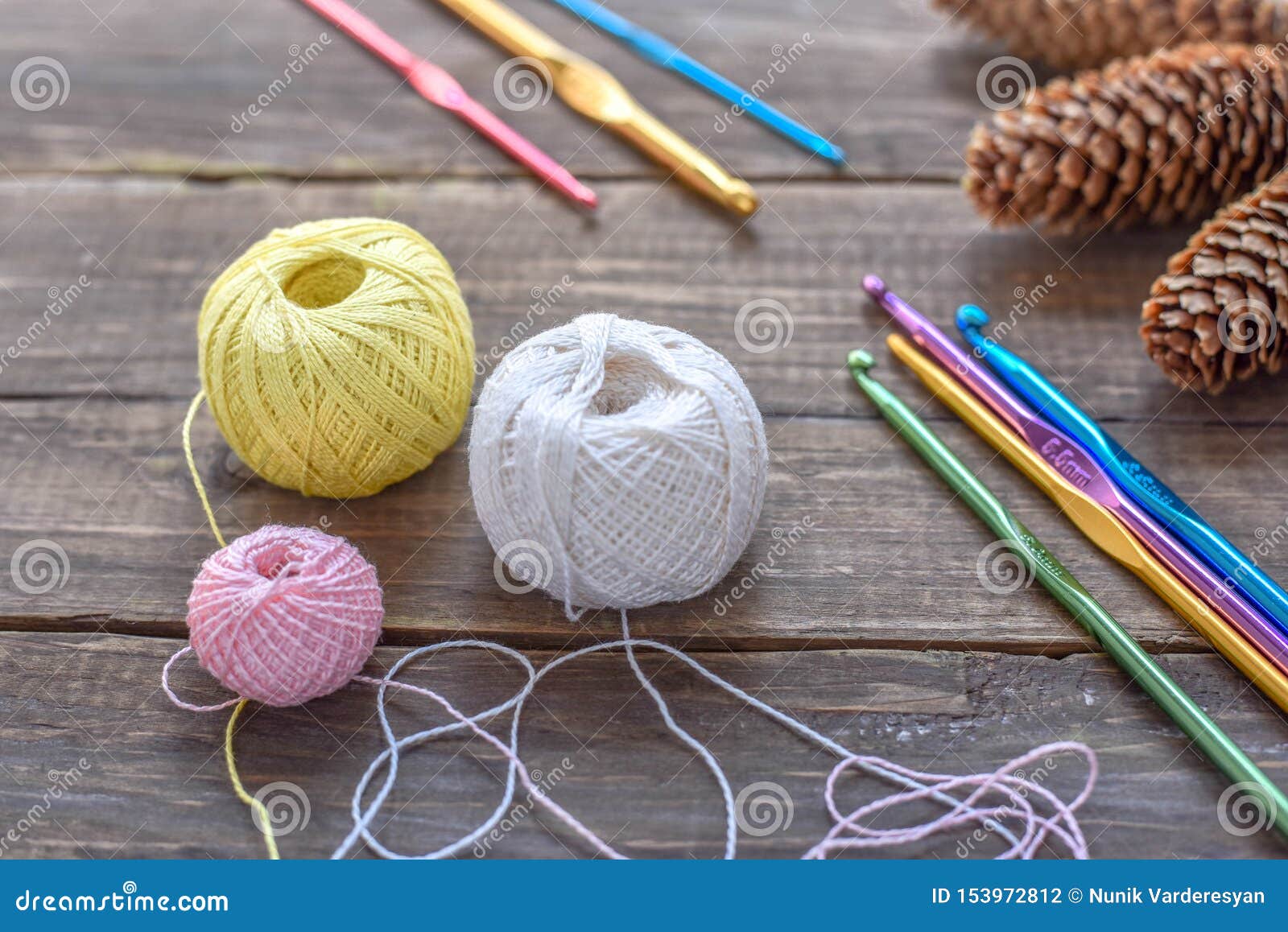 Hooks with Multicolored Threads , Editorial Photography - Image of ...