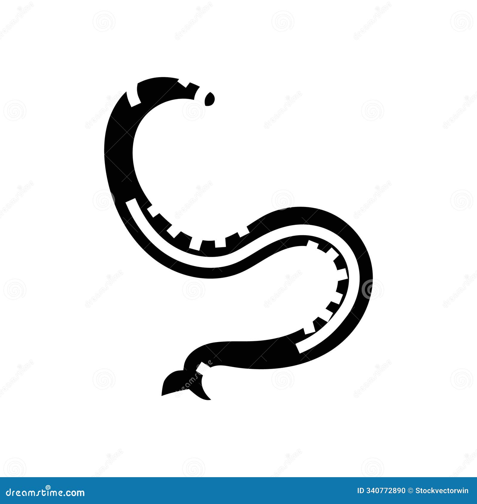 Hookworm Parasite Glyph Icon Vector Illustration Stock Illustration ...