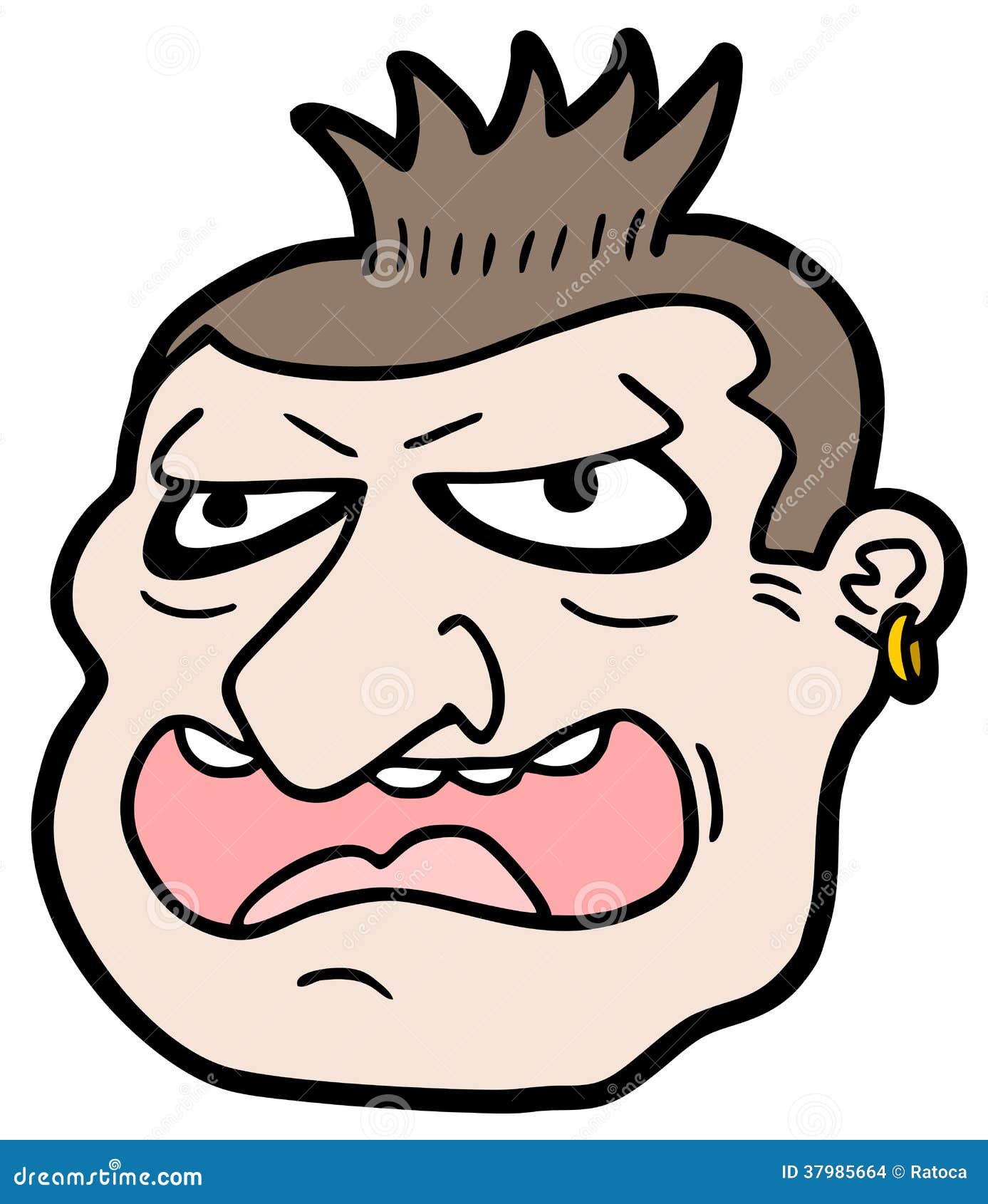 Hooligan face character stock vector. Illustration of talk - 37985664