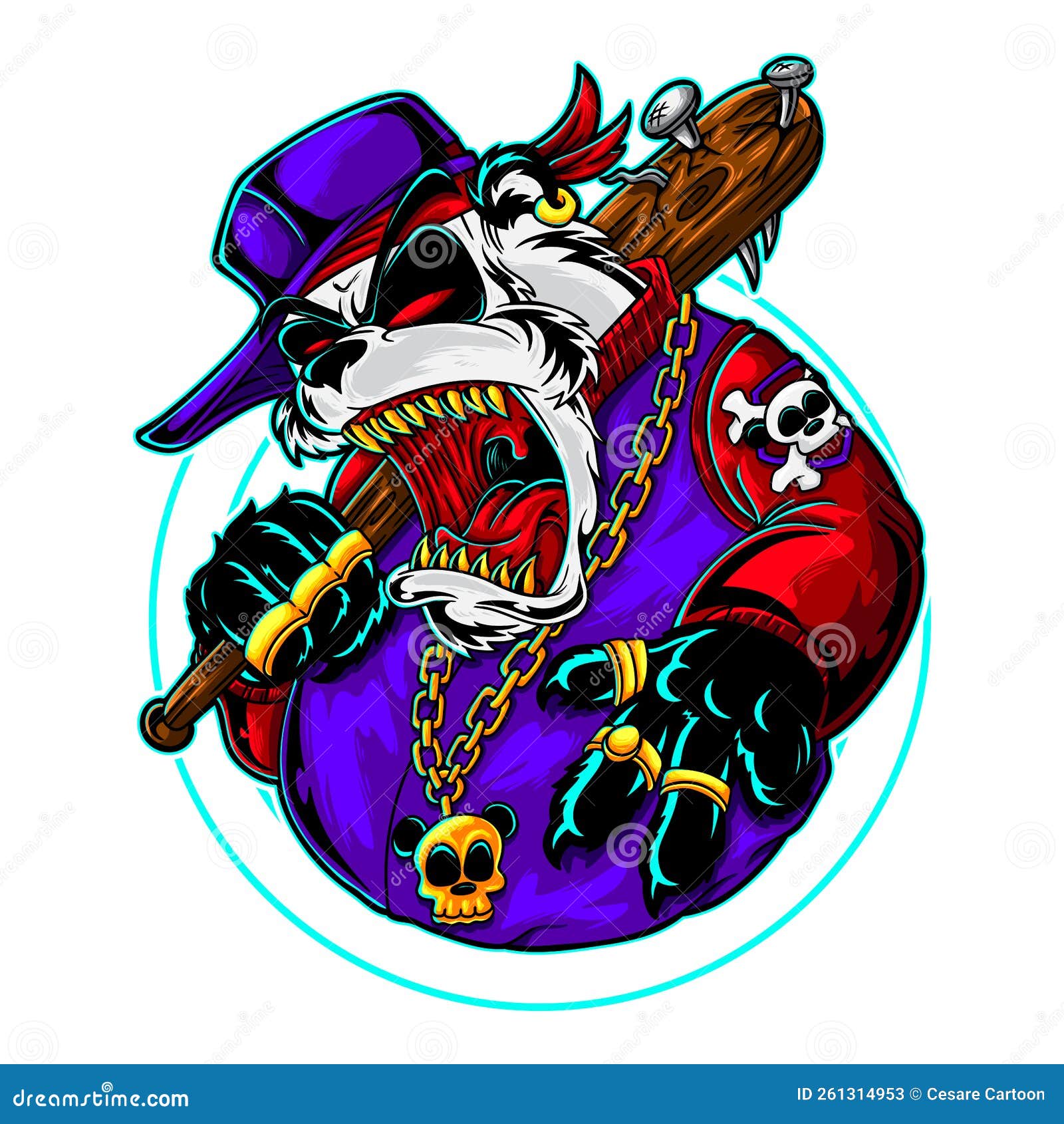 Cartoon Hooligan Student Character Vector Illustration | CartoonDealer ...
