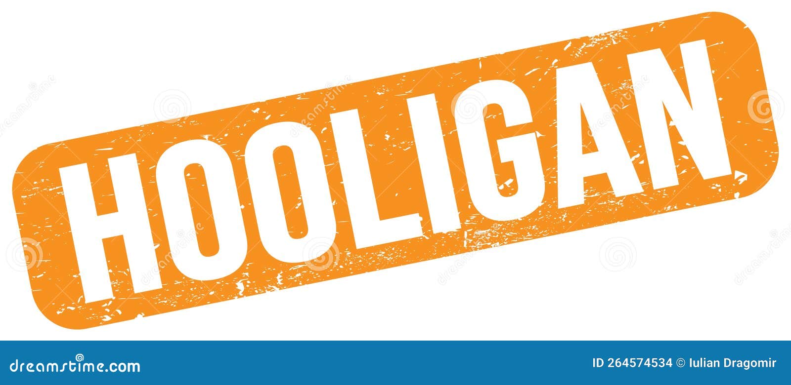 HOOLIGAN Text on Orange Grungy Stamp Sign Stock Illustration ...