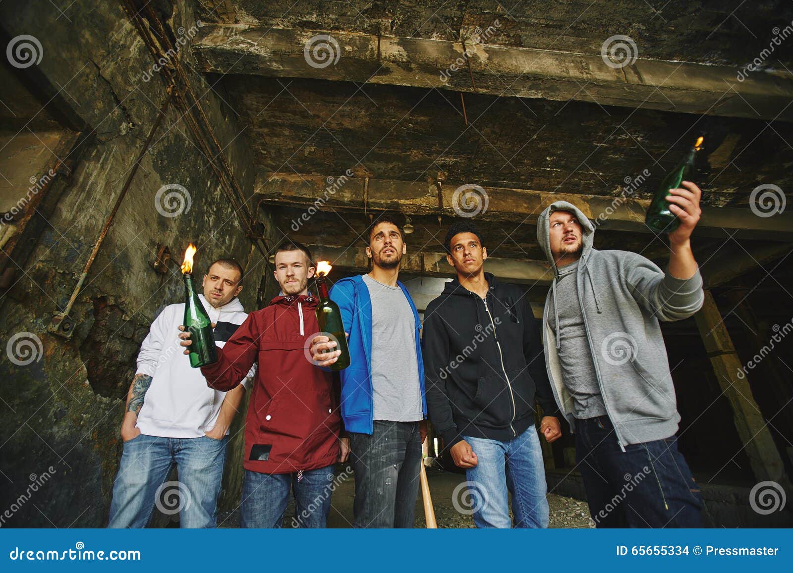 Hooligans with napalm stock photo. Image of ghetto, flammable - 65655334