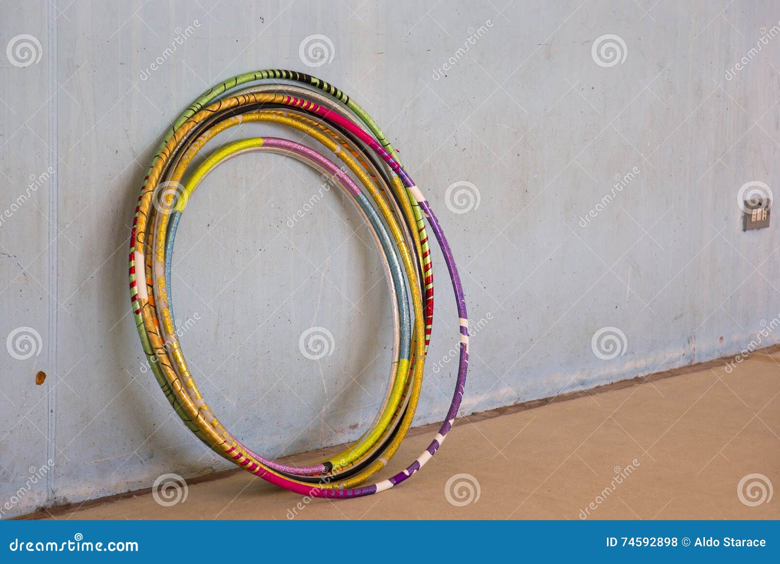 Hoop Propped on a Wall, Rhythmic Gymnastics Stock Photo - Image of ...